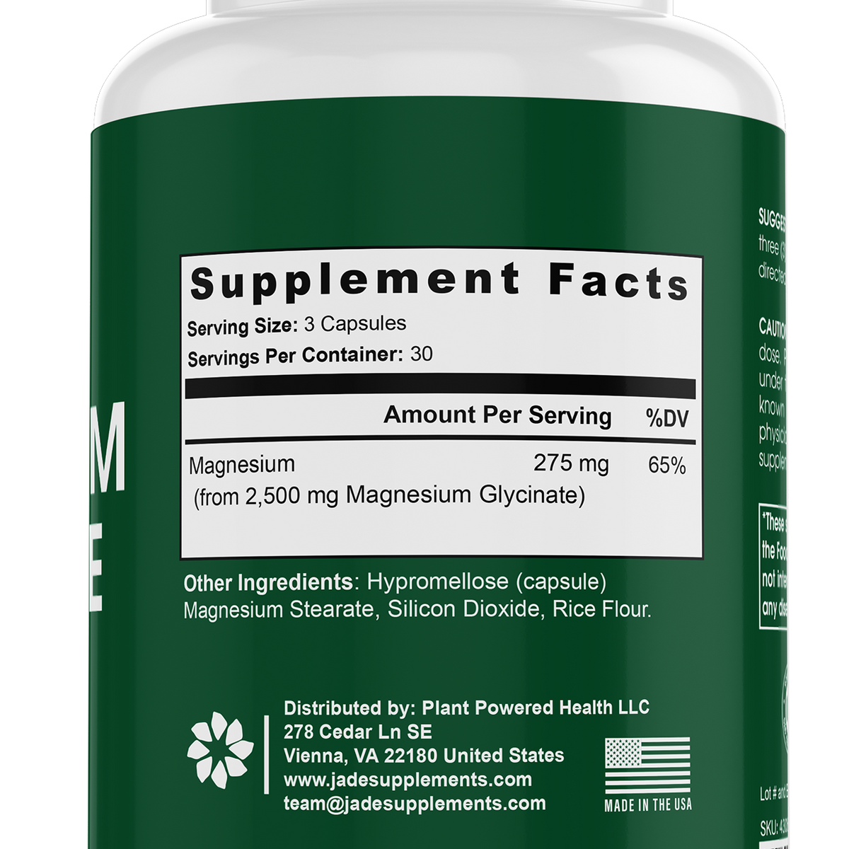 Magnesium Glycinate – JADE SUPPLEMENTS